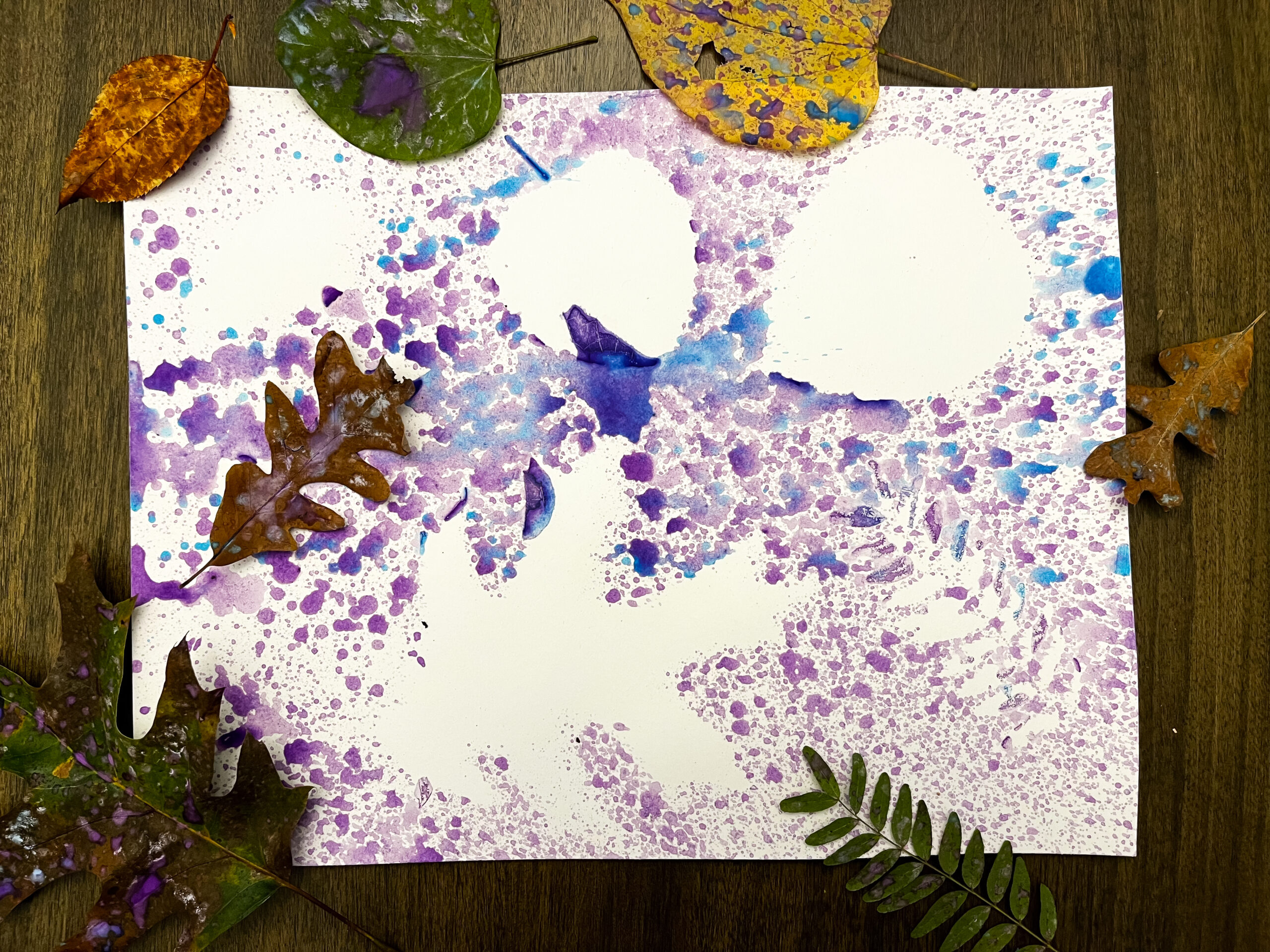 Fall Leaf Spray Painting - Faith-filled Fun