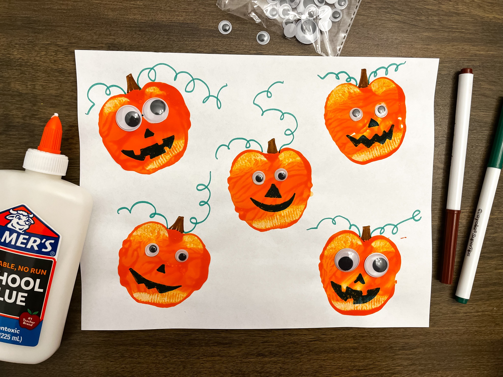 Apple Stamping Pumpkins - Faith-filled Fun