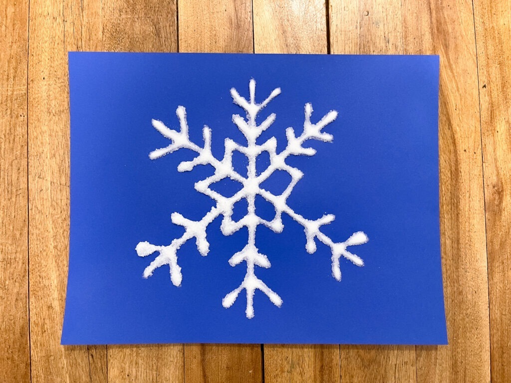 Salt Snowflake Art - Faith-filled Fun