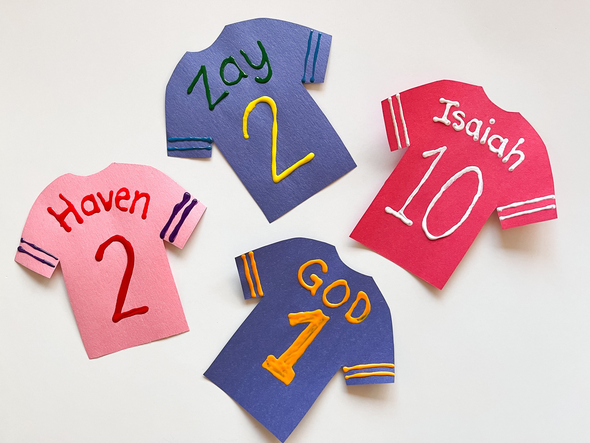 Football Jersey Name Sign - Faith-filled Fun